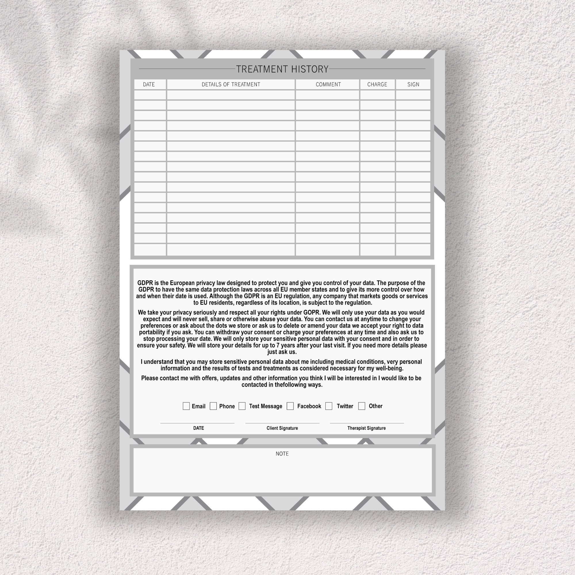 Hairdressing Client Record Form, Waiver Form, New Client Form, Canva ...
