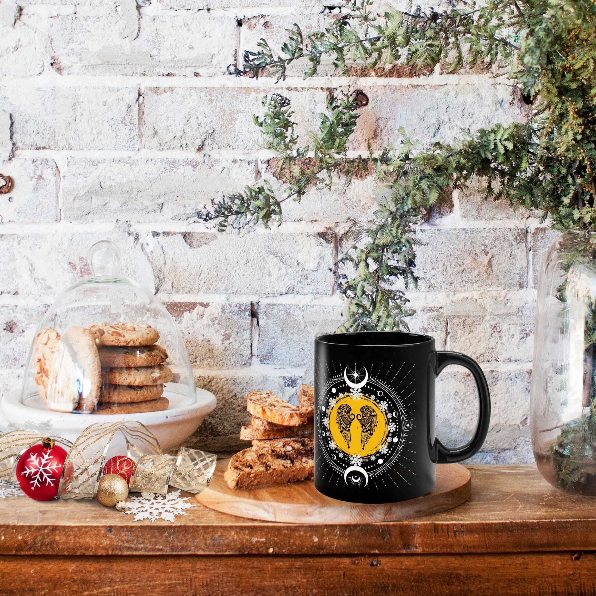 Christmas Coffee Cup Secret Santa Hot Chocolate Boho Mug Gift for Her ...