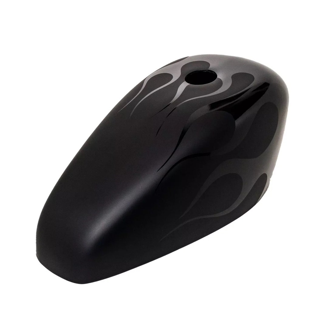 Custom Motorcycle Gas Tank Cover Glossy Flames Simonkustom, Fits on ...