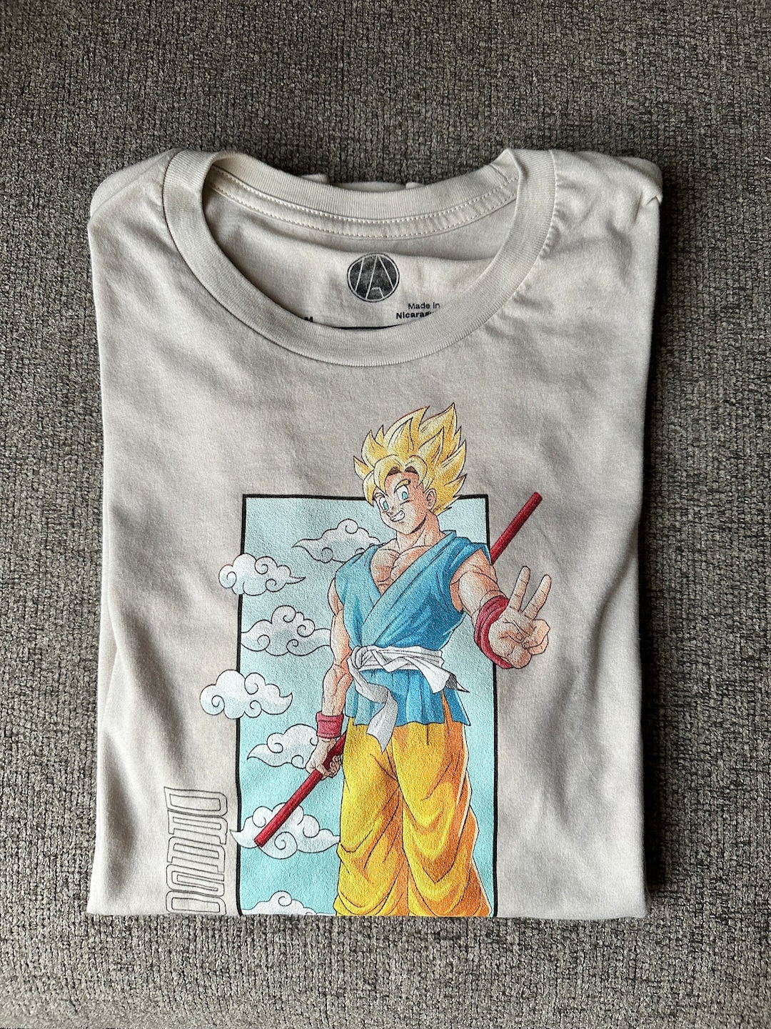 Goku Peace Sign Tee - Etsy