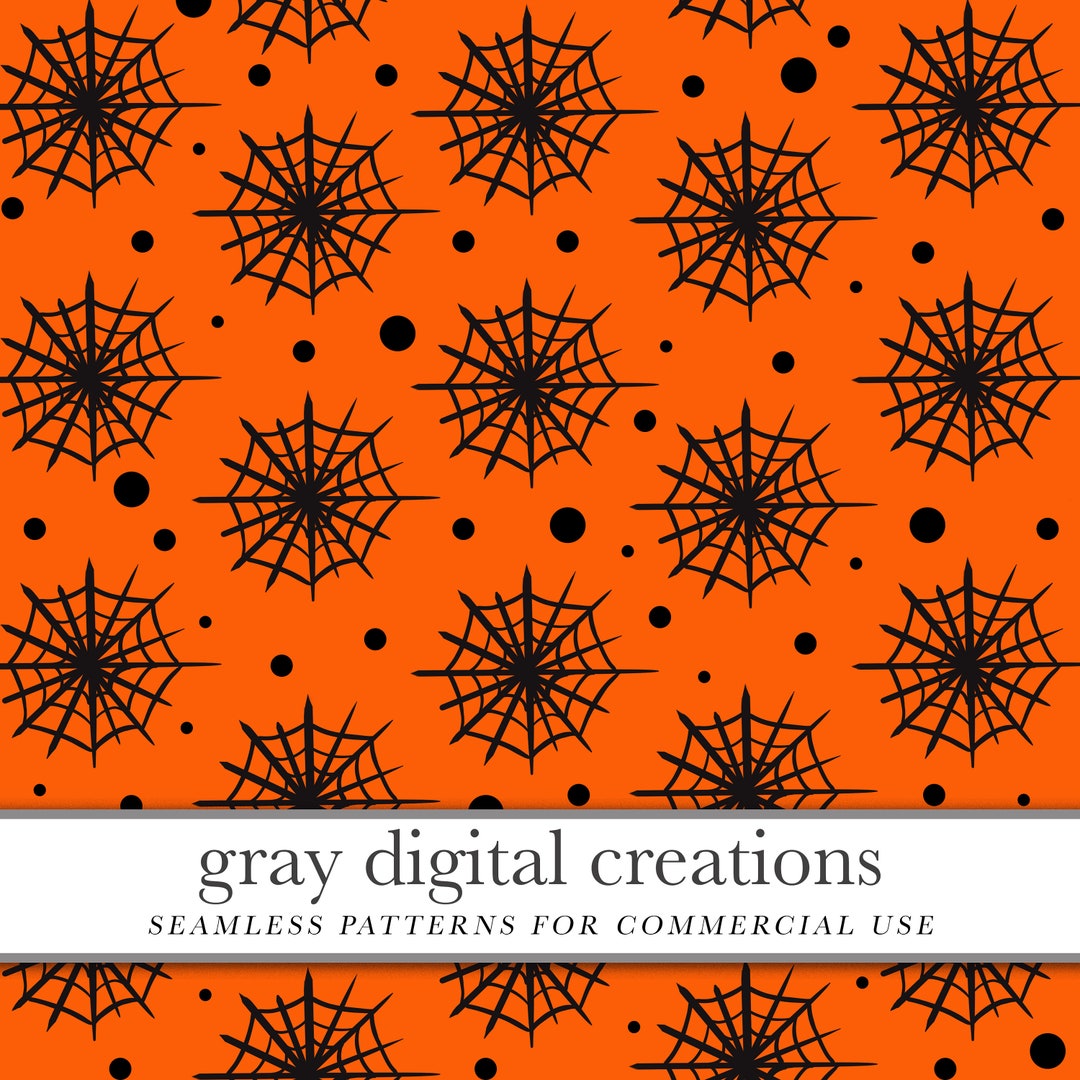 Spiderweb Repeat Pattern, Printable Digital Paper, Scrapbook, Instant ...