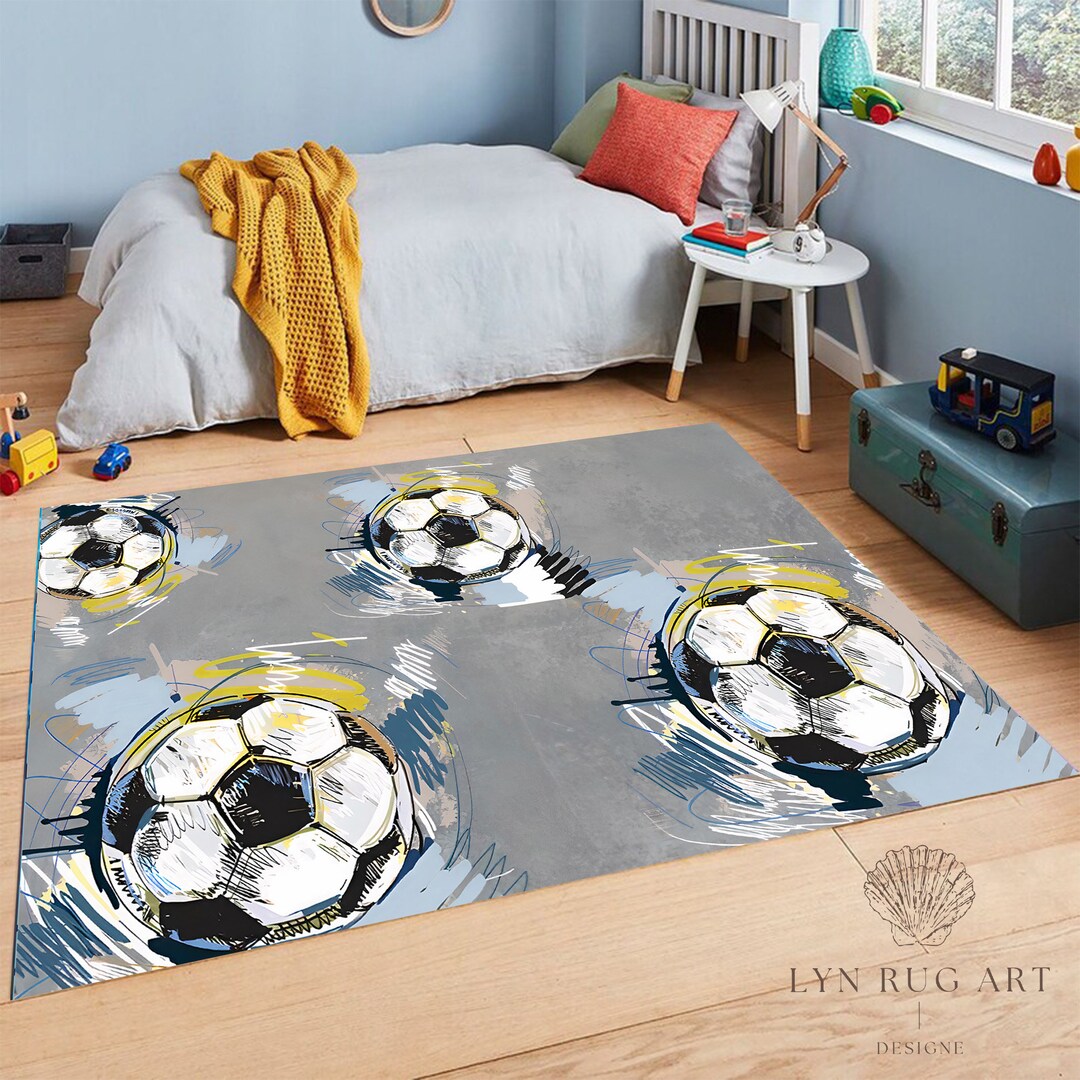 Soccer Ball Rug Futbol Gift Soccer Decor Home Decor - Etsy