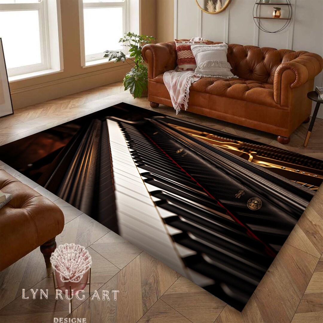 Piano Keys, Piano Rug, Runner Piano Keys Rug, Music Living Rug, Hallway ...