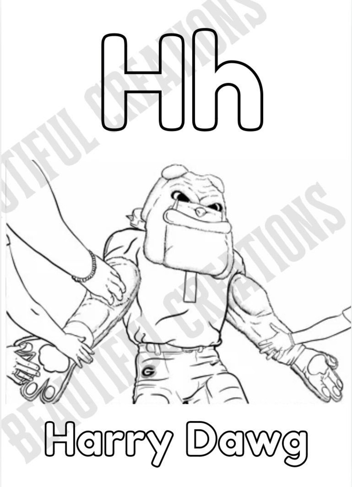 UGA Georgia Football Coloring Book - Etsy