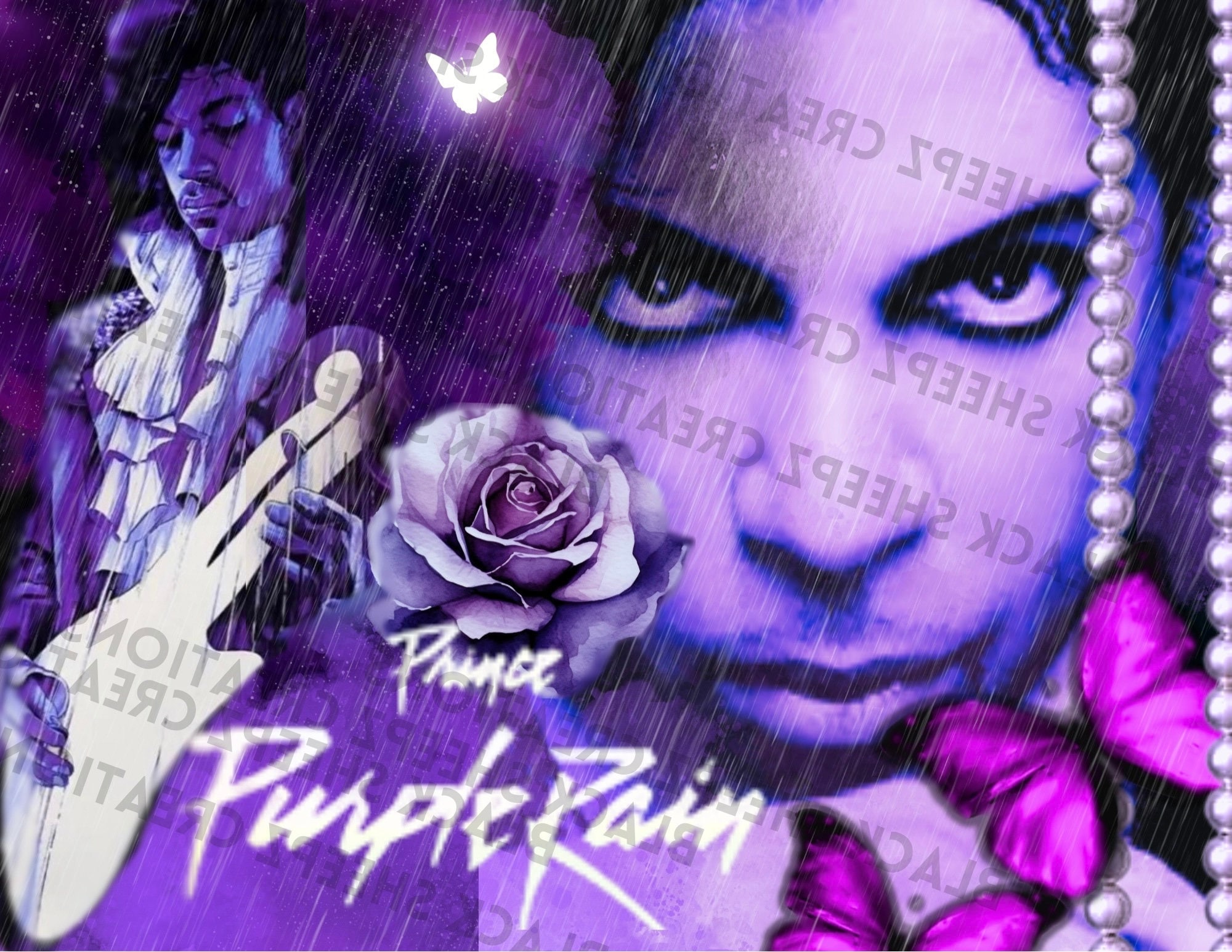 Prince Purple Rain Sublimation Design - Etsy