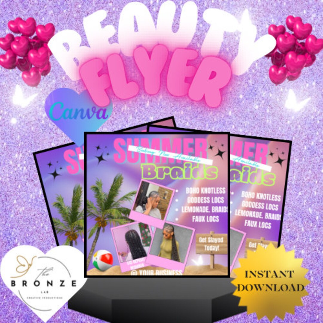 Summer Theme Flyer, June Flyer, Booking Flyer, Editable Template, Canva ...