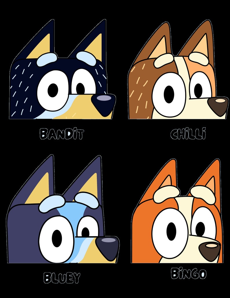 Bluey Peeker Holographic Car Window Decal, Water Resistant Car Sticker ...