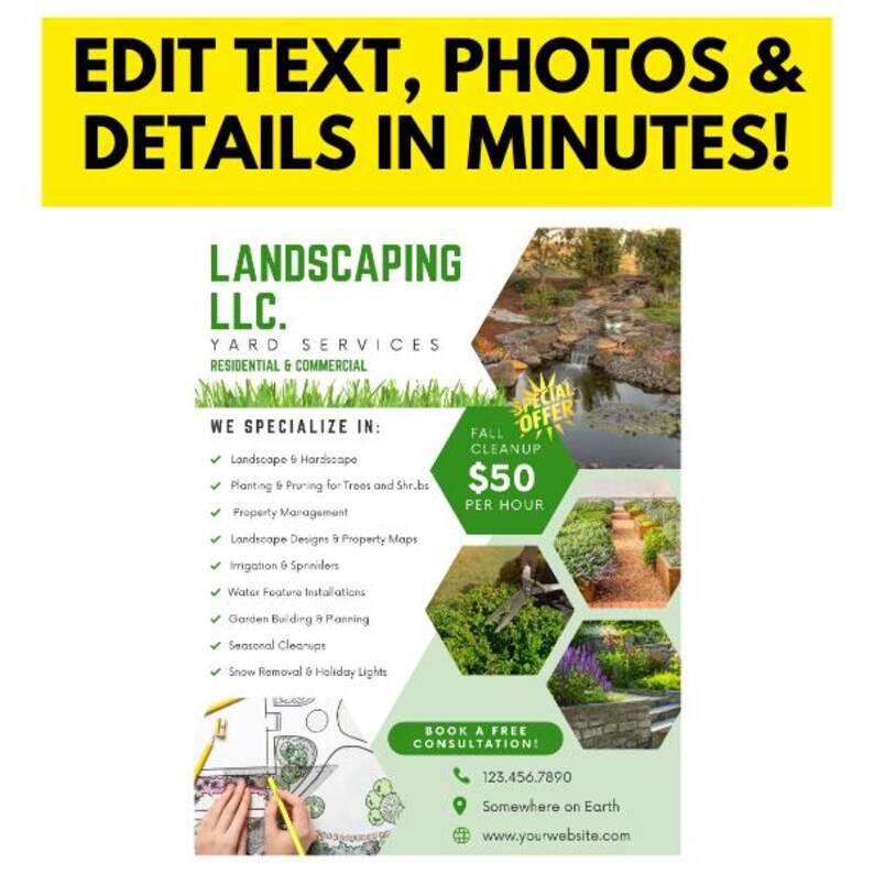 Use THIS Template to Reach Your Landscaping Clients Online! Digital ...