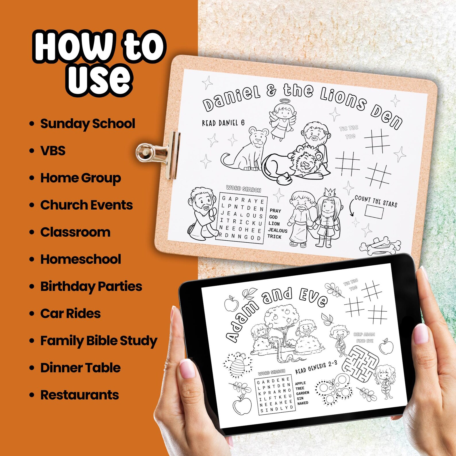 Kid Activities Printable Bible Coloring Page Old Testament Activity ...