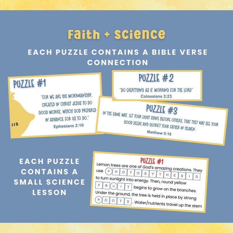 Bible Escape Room Activity Kit Printable Puzzle Educational Biblical ...