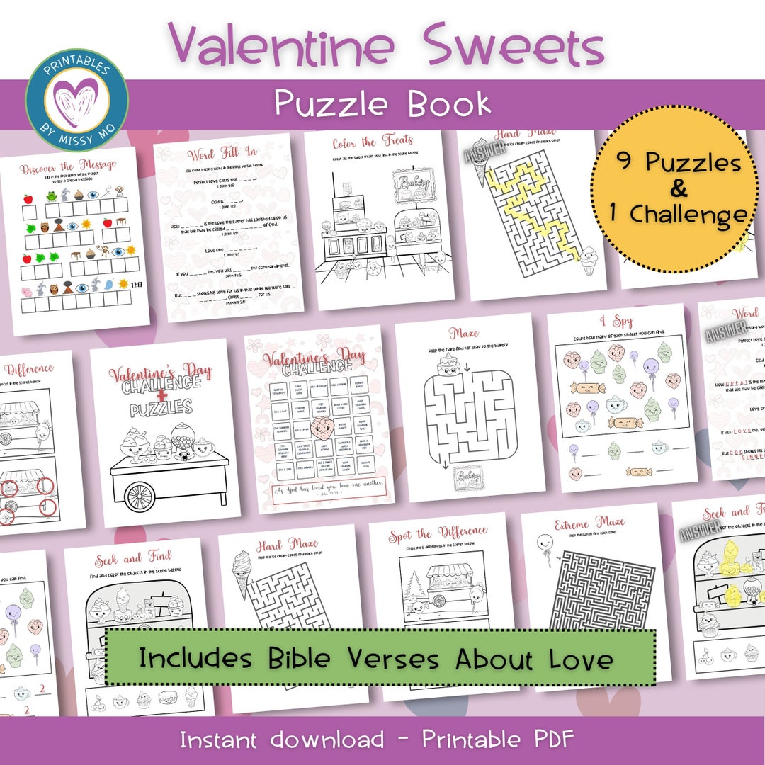 Biblical Valentines Day Puzzles Sweets - Etsy