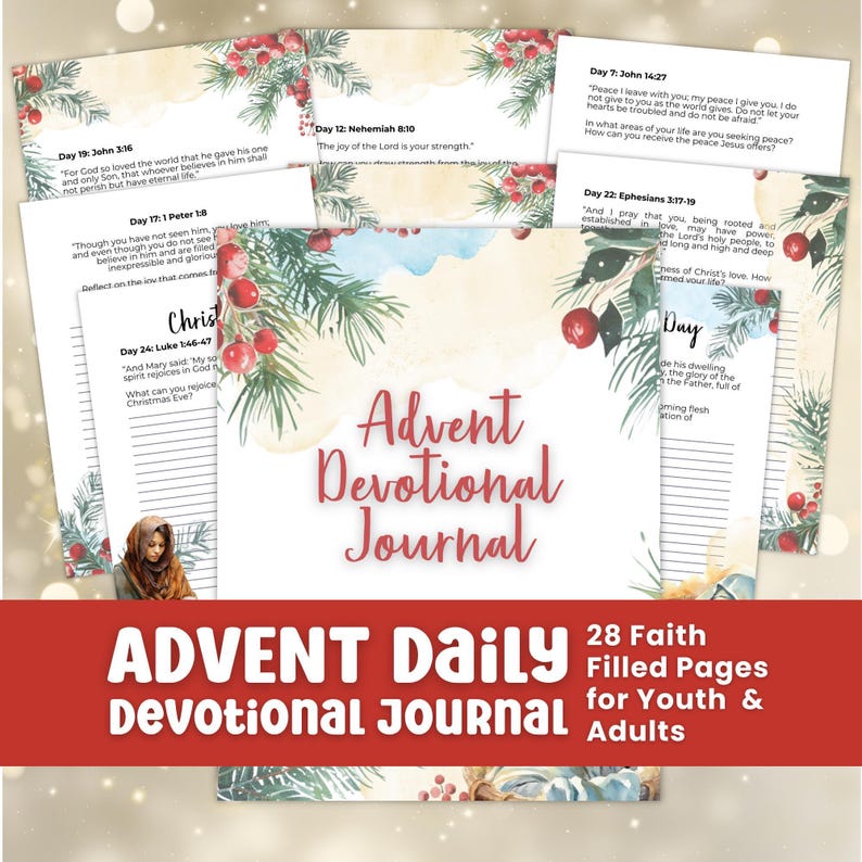 Advent Devotional Journal for Teen Printable Christmas Bible Study ...