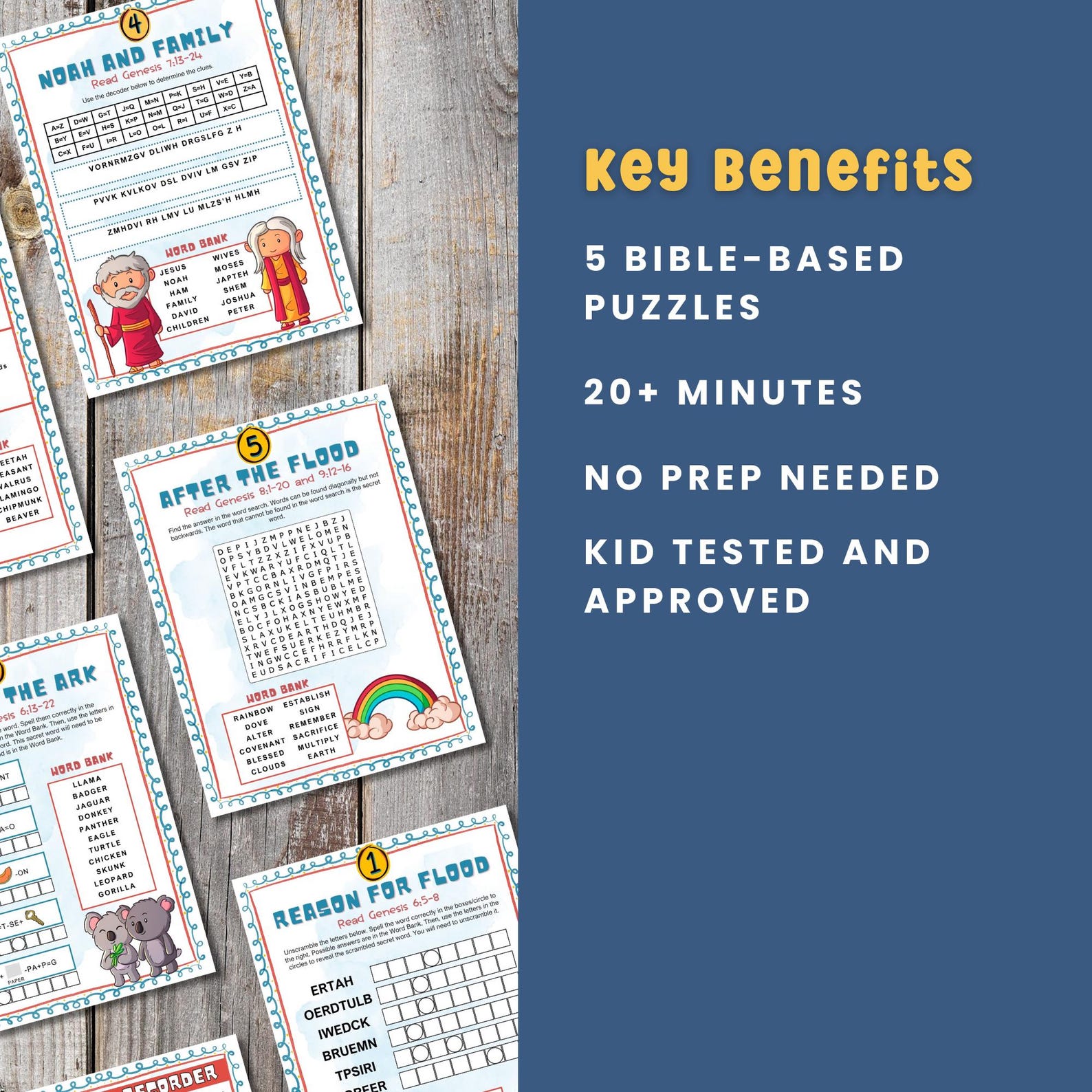 Bible Escape Room for Kids Noahs Ark Escape Room Christian Kid Bible ...