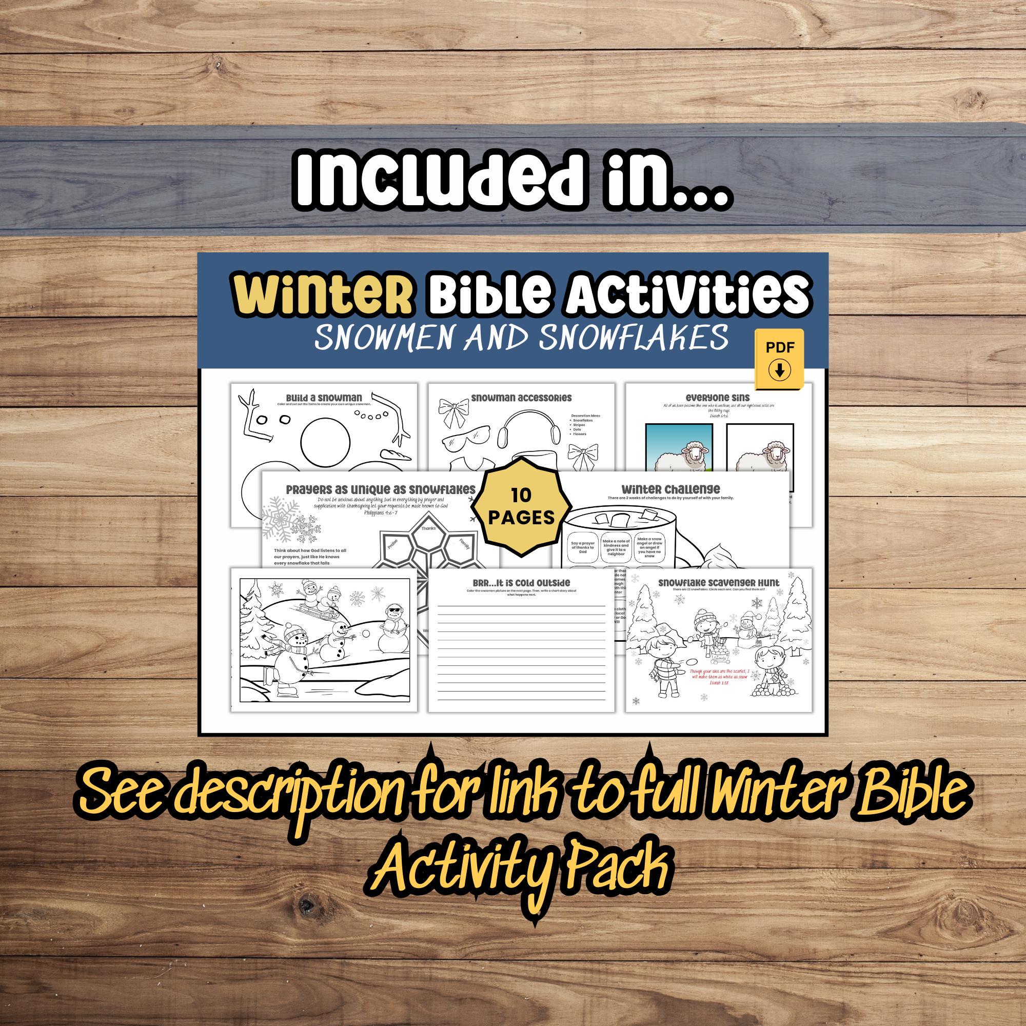 Bible Snowflake Activity Printable Template Winter Prayer Guide ...