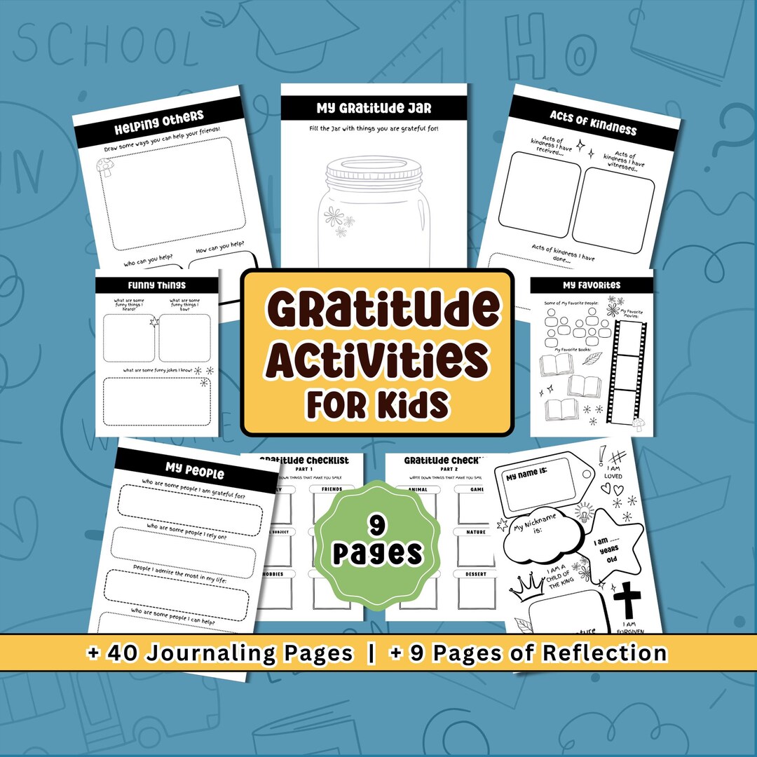 Gratitude Activities for Kids Grateful Activity Christian Thankful to ...