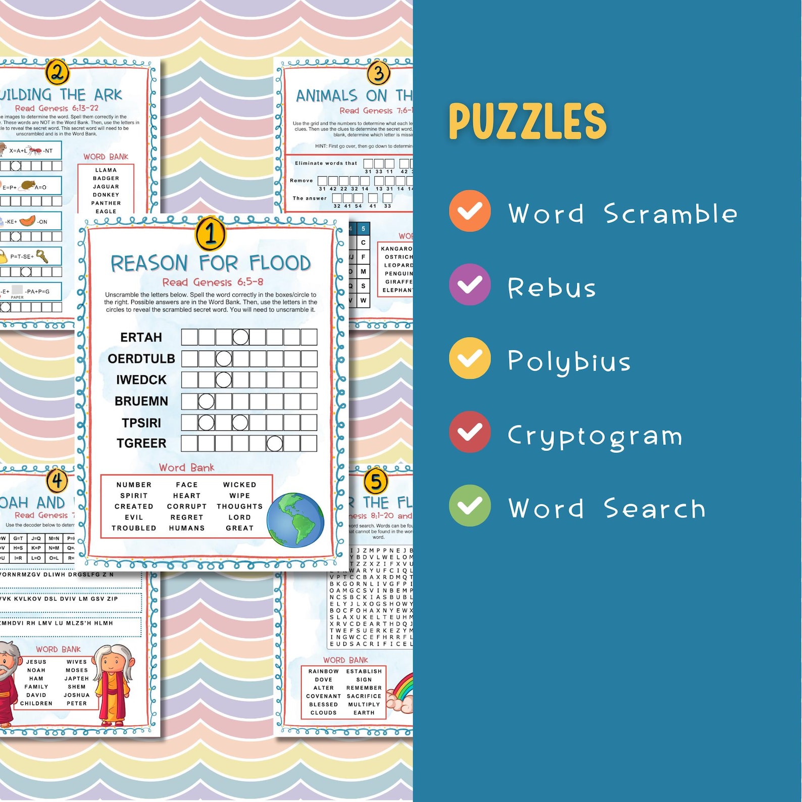 Bible Escape Room for Kids Noah's Ark Escape Room Genesis Escape Room ...