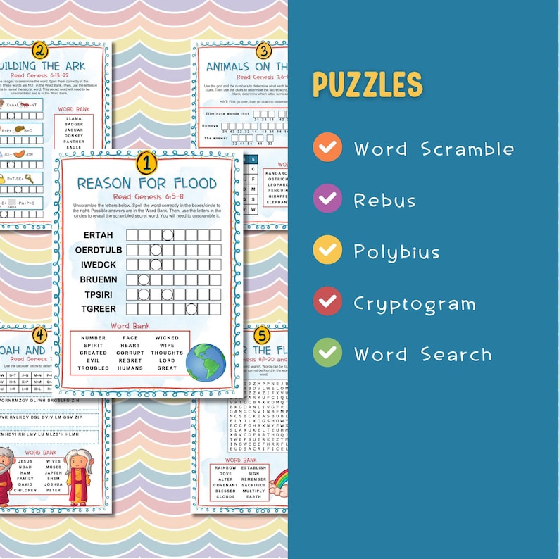 Bible Escape Room for Kids Noah's Ark Escape Room Genesis Escape Room ...