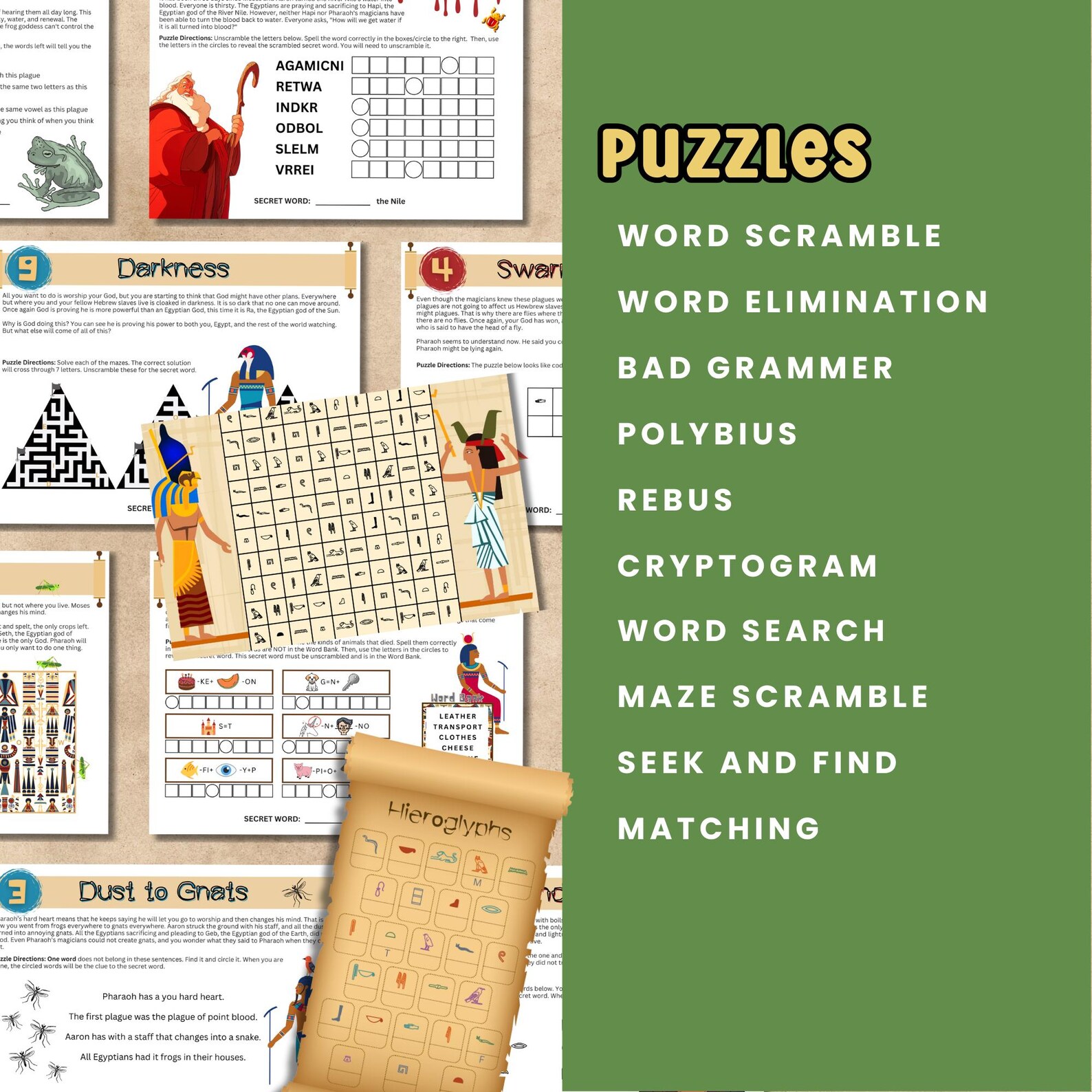 Bible Escape Room With Moses and the Plagues of Egypt Print and Play ...
