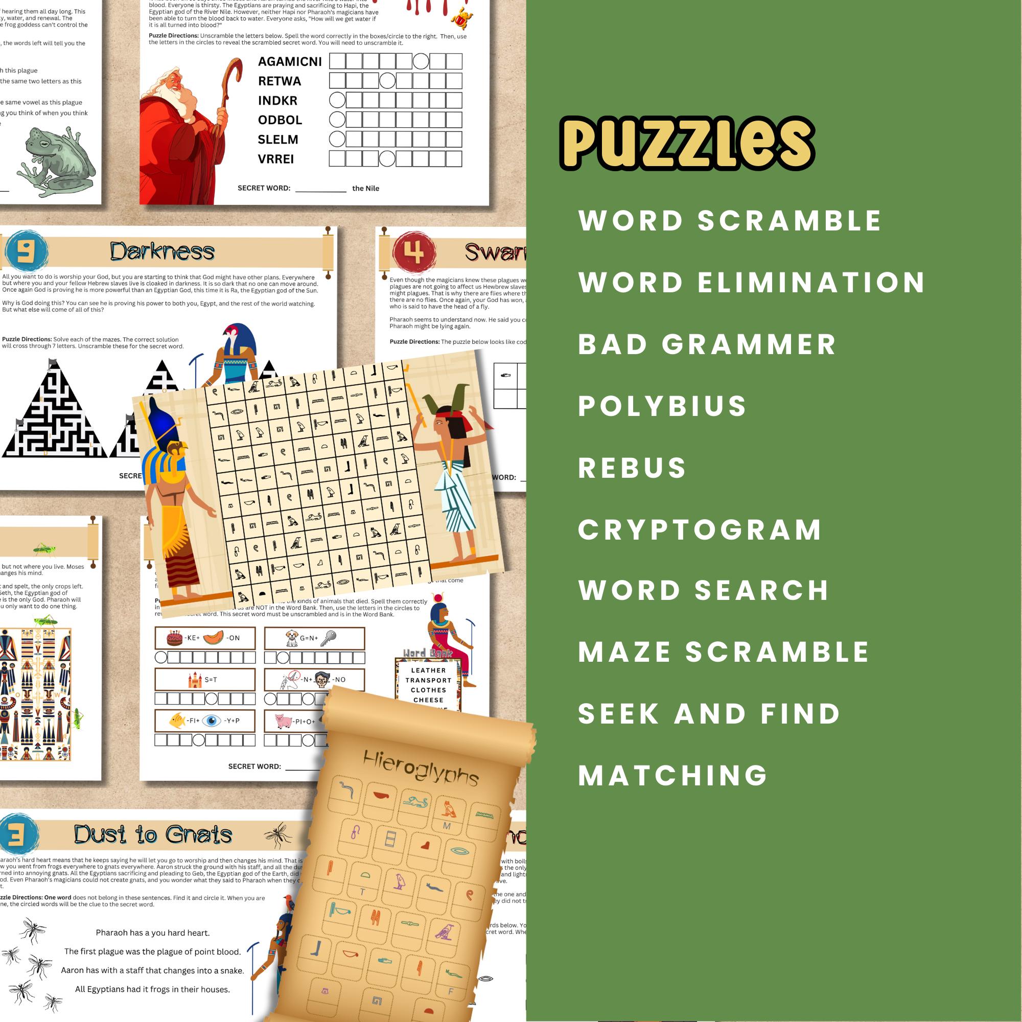 Bible Escape Room With Moses and the Plagues of Egypt Print and Play ...