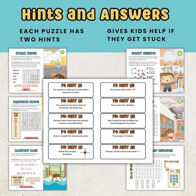 Weather Escape Room Bible Activity Science Game Christian Classroom ...