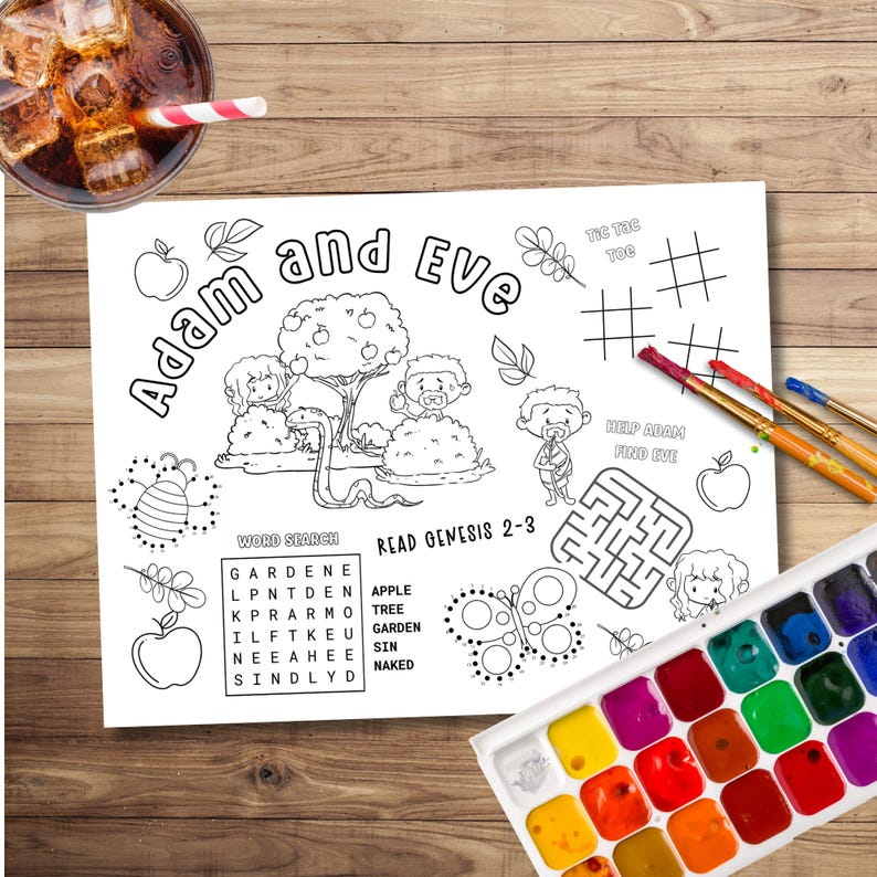 Kid Activities Printable Bible Coloring Page Old Testament Activity ...