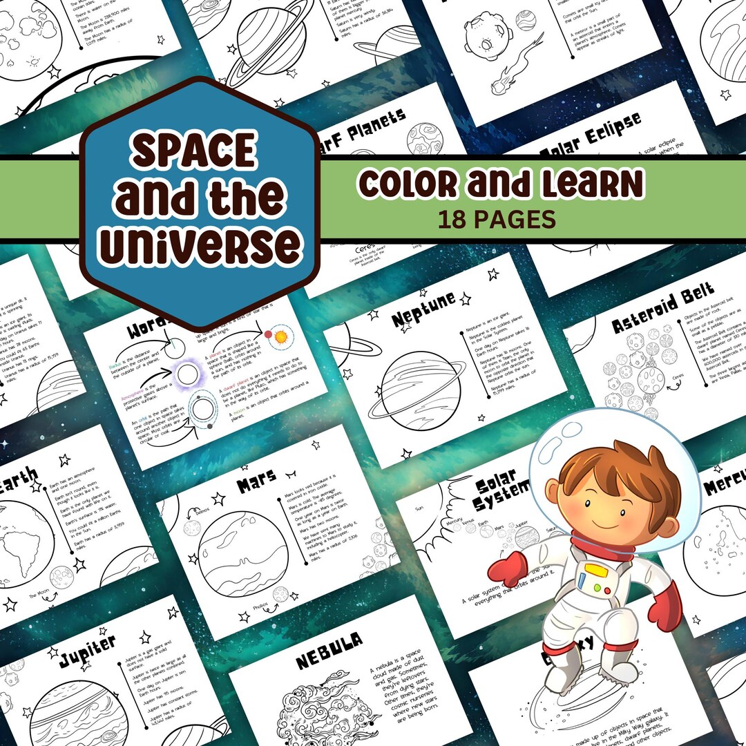 Outer Space Coloring Planet Kid Planet Coloring Learn Fun Facts About ...