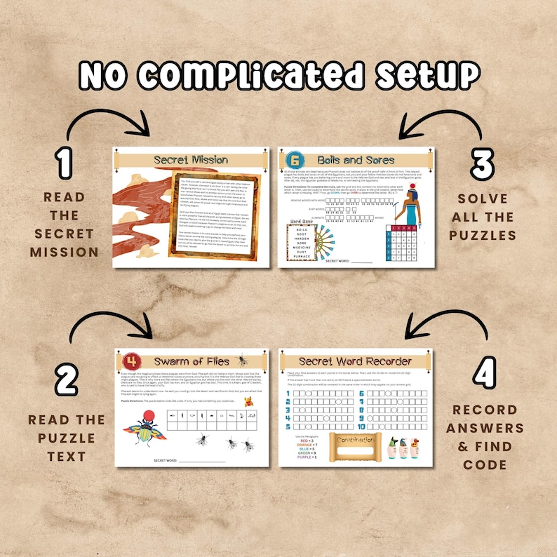 Bible Escape Room With Moses and the Plagues of Egypt Print and Play ...