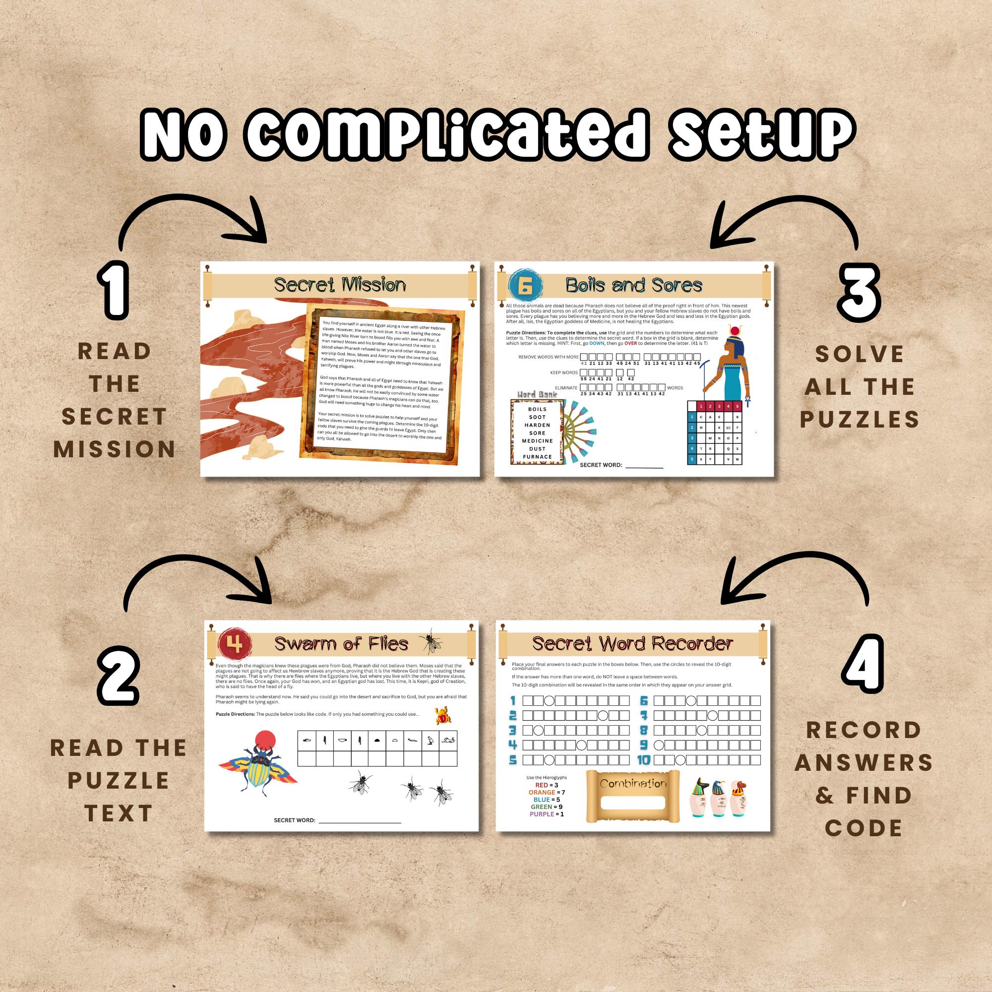 Bible Escape Room With Moses and the Plagues of Egypt Print and Play ...