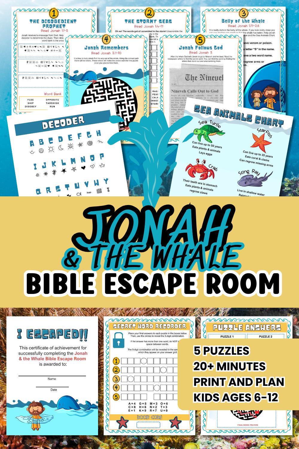 Bible Escape Room Puzzle Printable Religious Game Kids Church Mystery ...