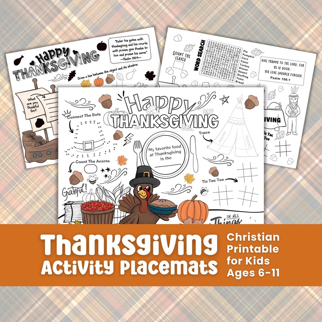 Thanksgiving Bible Printable Christian Activity Sheet Download Digital ...