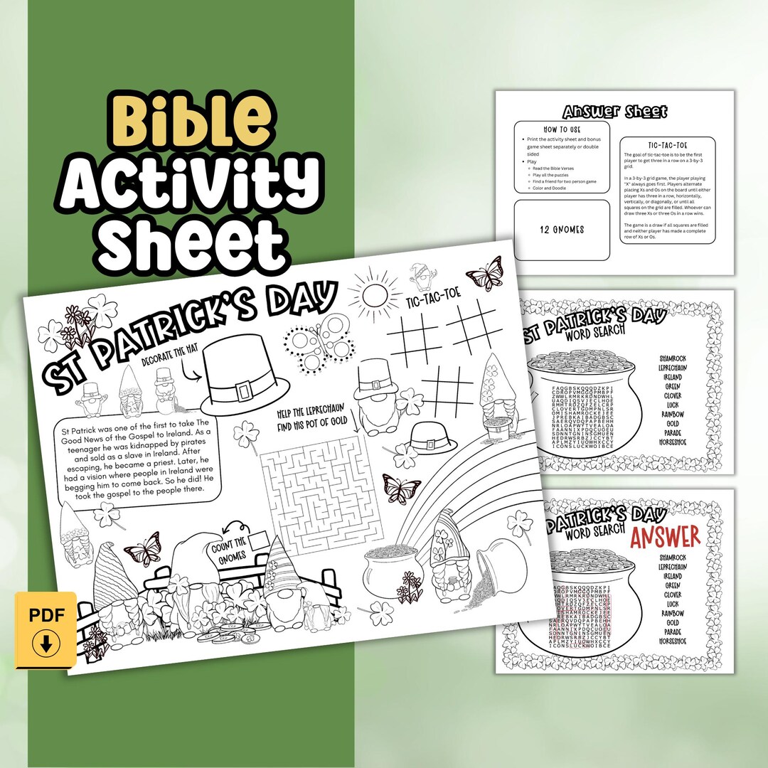 Printable Kids Activity Sheet Homeschool Christian Coloring Book for ...