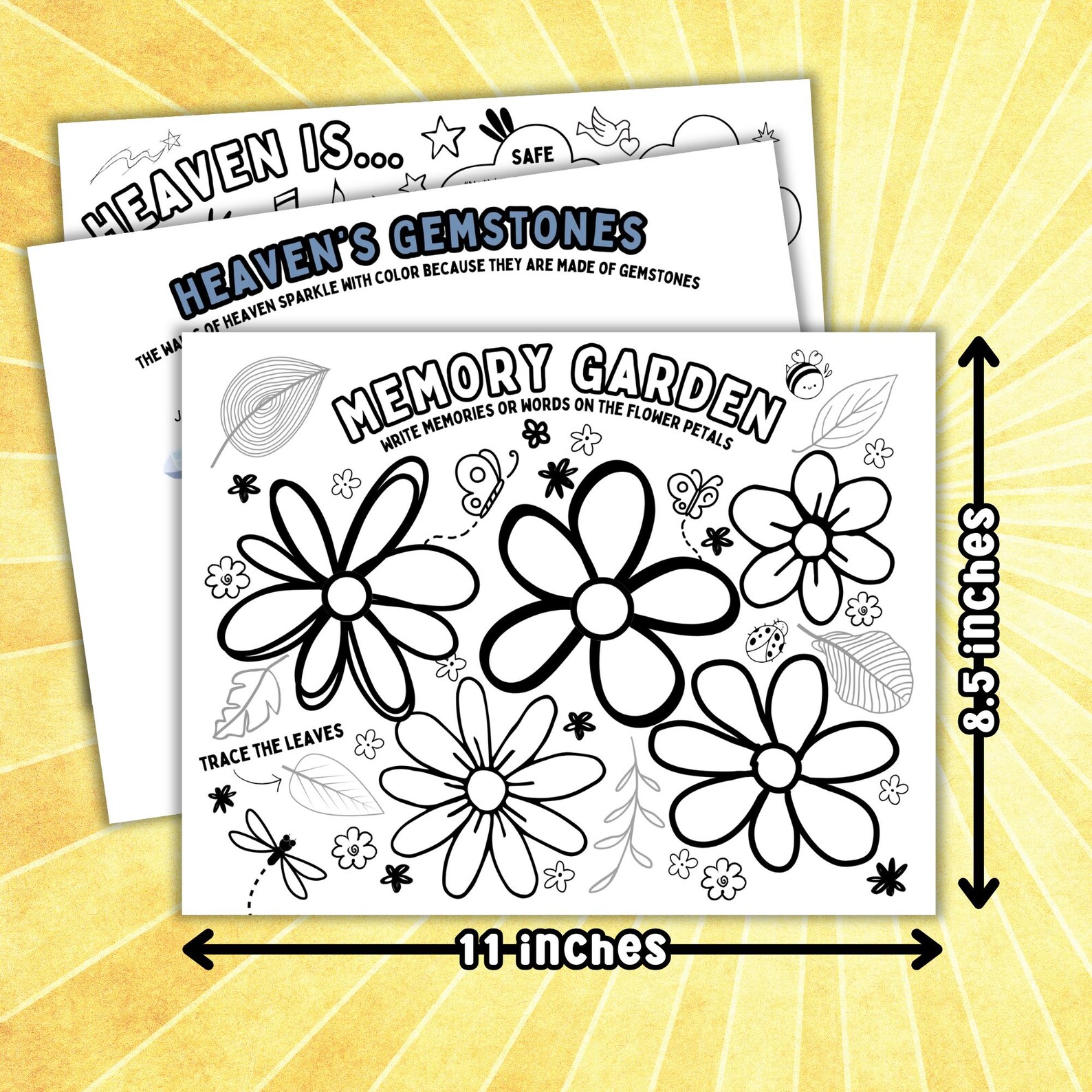 Heaven Kids Activities Sunday School Printable Worksheet for Kid Bible ...