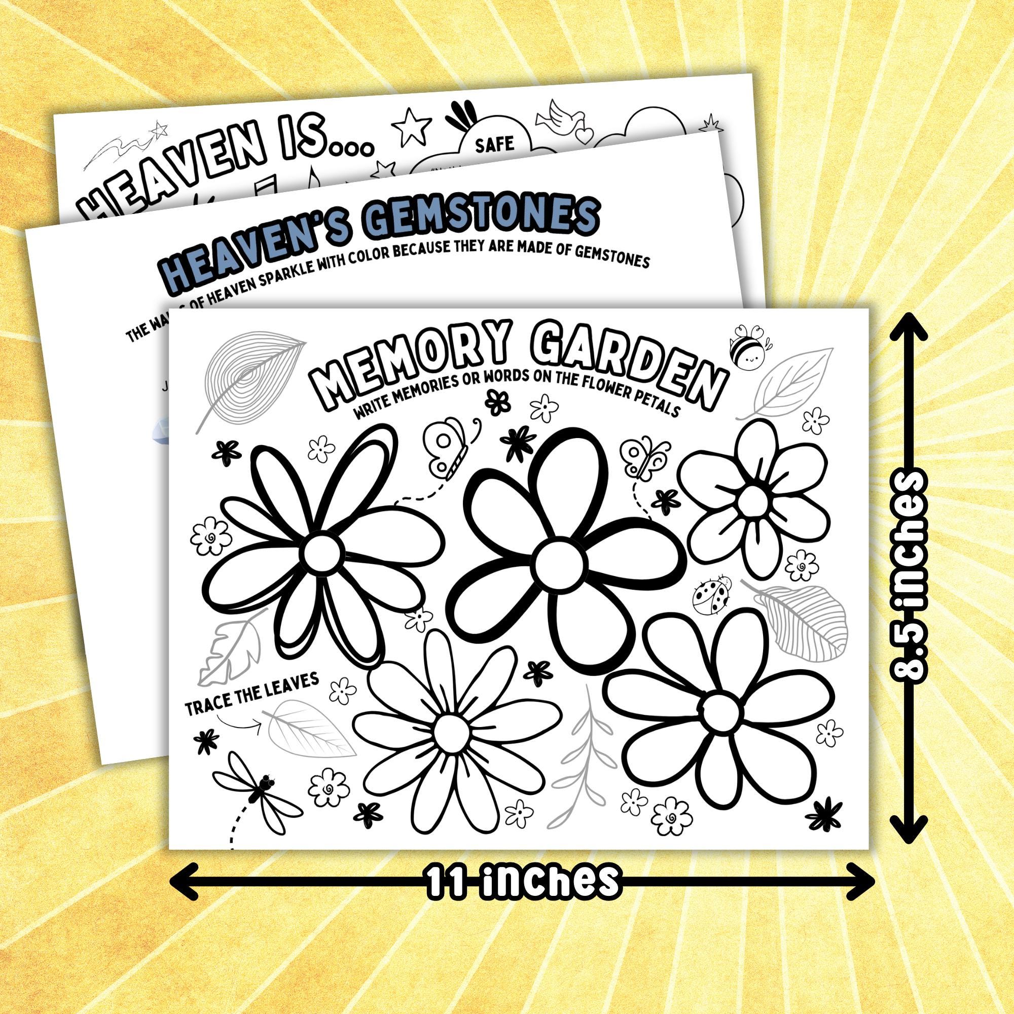 Heaven Kids Activities Sunday School Printable Worksheet for Kid Bible ...