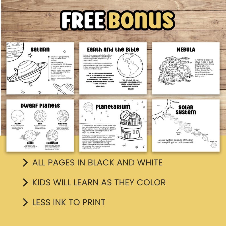 Digital Download Printable Kids Activities Kids Space Coloring Pages ...