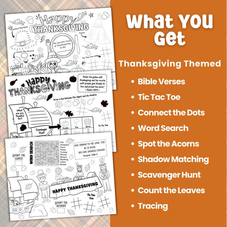 Thanksgiving Bible Printable Christian Activity Sheet Download Digital ...