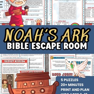 Bible Escape Room for Kids Noahs Ark Escape Room Christian Kid Bible ...
