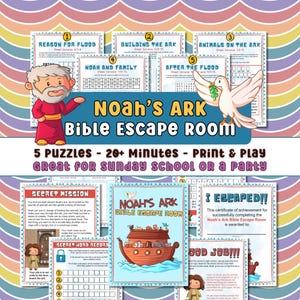 Bible Escape Room for Kids Noah's Ark Escape Room Genesis Escape Room ...