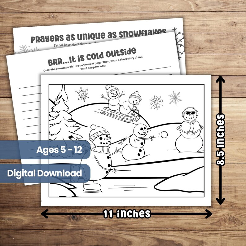 Winter Bible Activity Sheet Printable Sunday School Classroom Resource ...