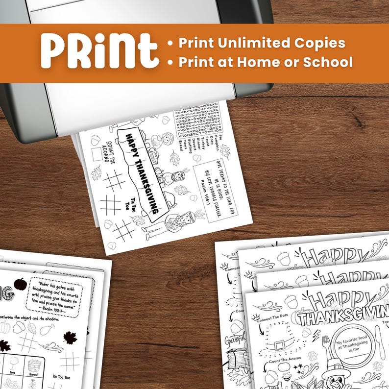 Thanksgiving Bible Printable Christian Activity Sheet Download Digital ...