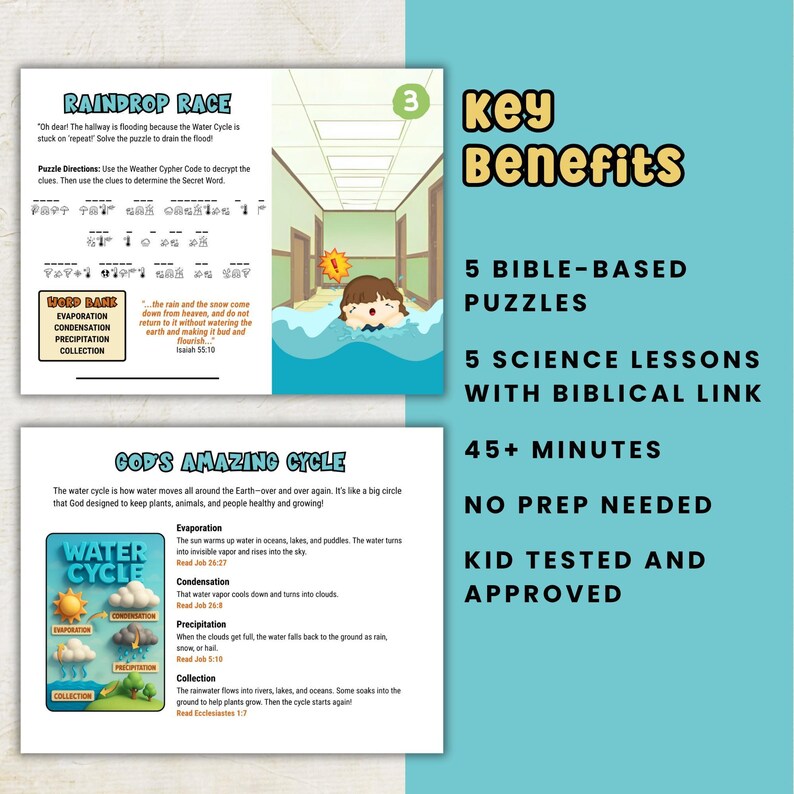 Weather Escape Room Bible Activity Science Game Christian Classroom ...