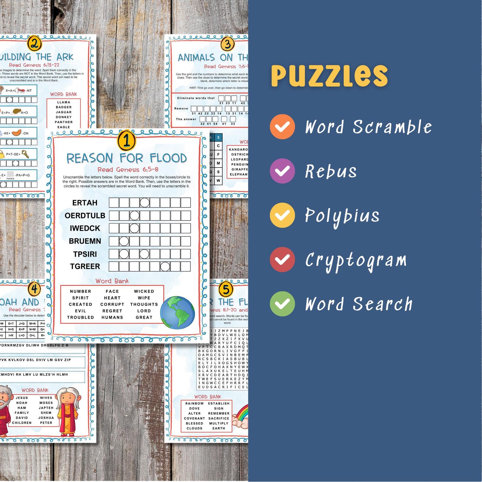 Bible Escape Room for Kids Noahs Ark Escape Room Christian Kid Bible ...