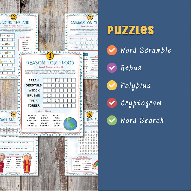 Bible Escape Room for Kids Noahs Ark Escape Room Christian Kid Bible ...