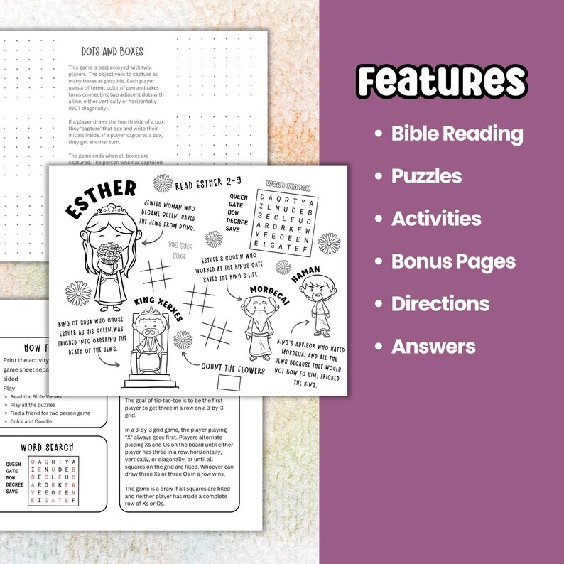 Bible Activity Printable Bible Worksheet Sunday School Lesson Plan ...