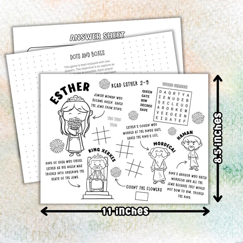 Bible Activity Printable Bible Worksheet Sunday School Lesson Plan ...