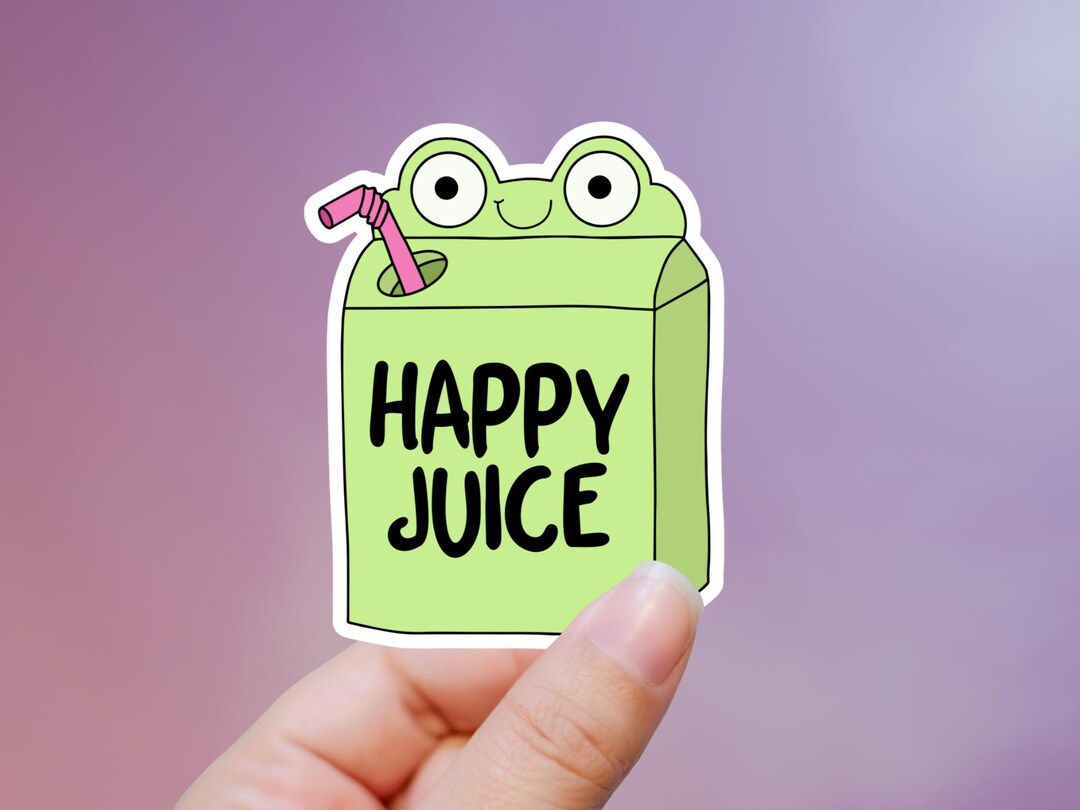 Frog Happy Juice Sticker - Etsy