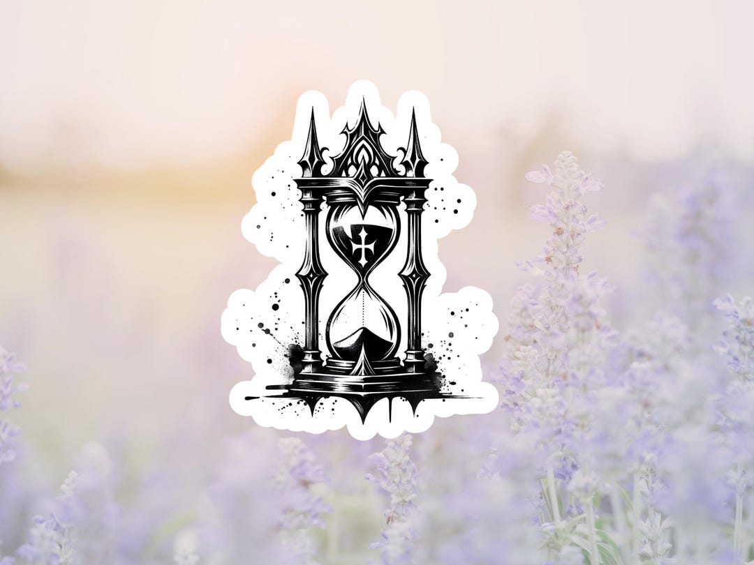 Dark Gothic Hourglass Sticker - Etsy