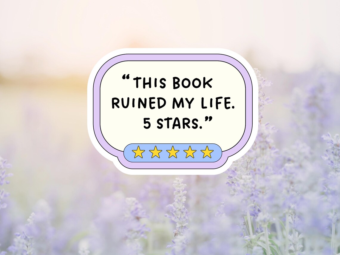This Book Ruined My Life 5 Stars Sticker - Etsy