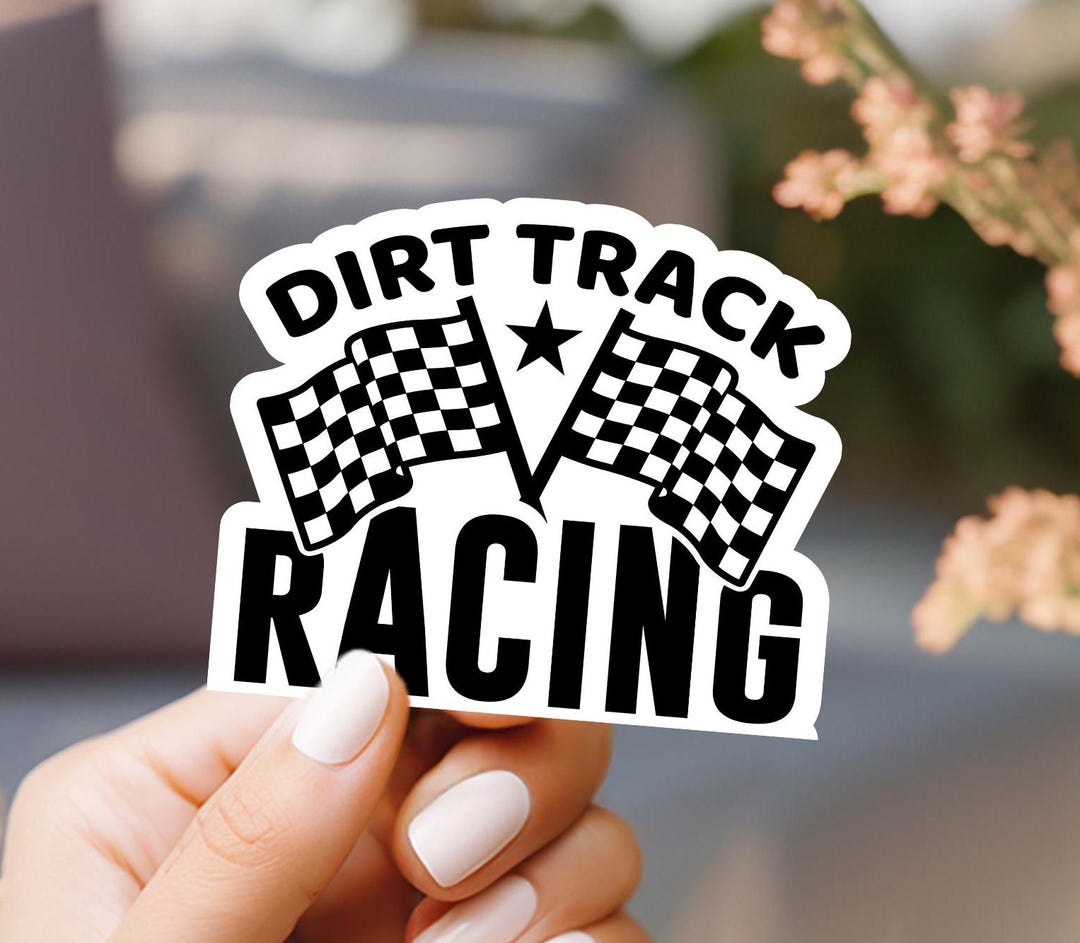 Dirt Track Racing Sticker, Laptop Sticker, Kindle Sticker, Cute Sticker ...