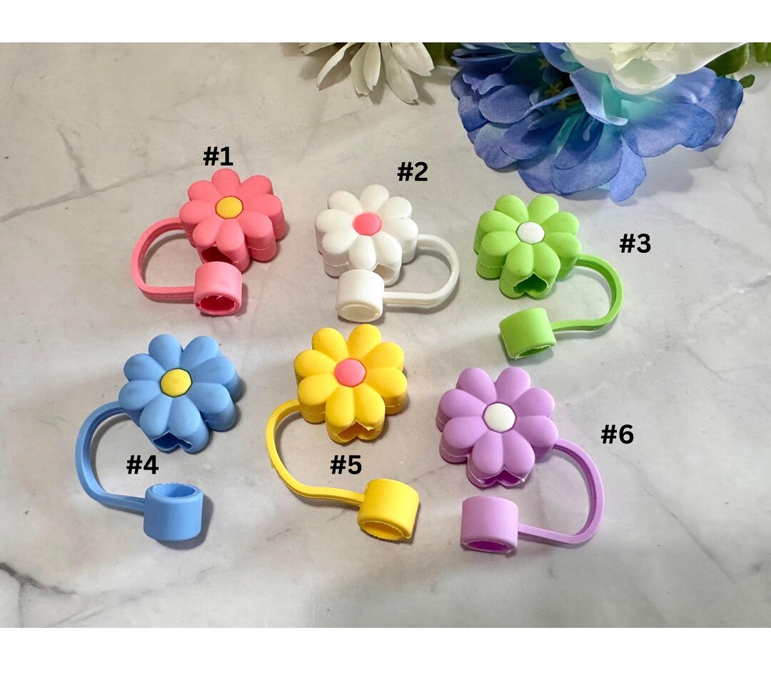 Daisy Straw Topper (larger), Tumbler Accessories, Fits 10mm Straws ...