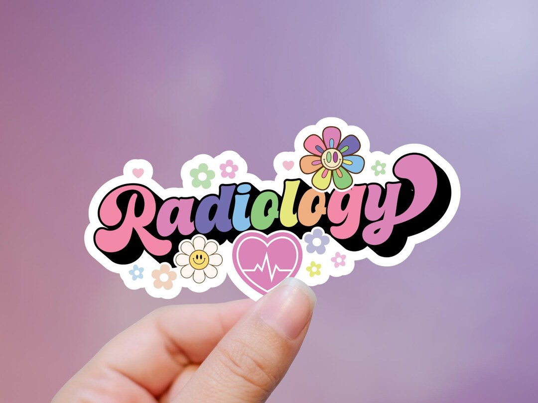 Radiology Bright Retro Sticker, Health Care Sticker, Radiology Sticker ...